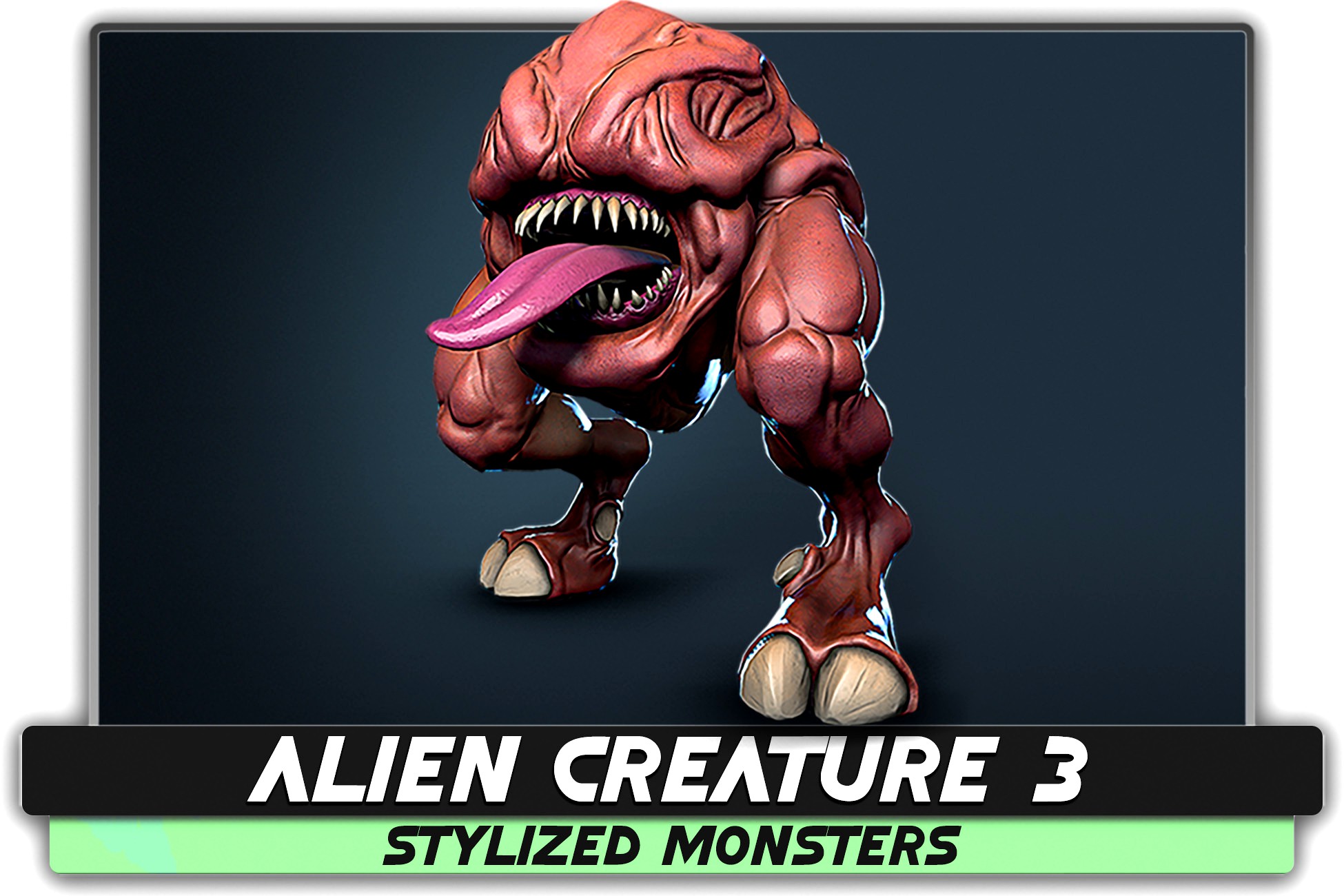 Alien Creature 03 - Stylized Monsters - UFO Pet Predator - Enemy Mutant ...
