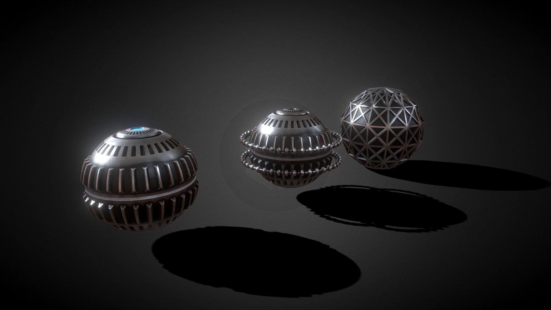 Sci- Fi Sphere Collection Metal (Part Five) 3d model