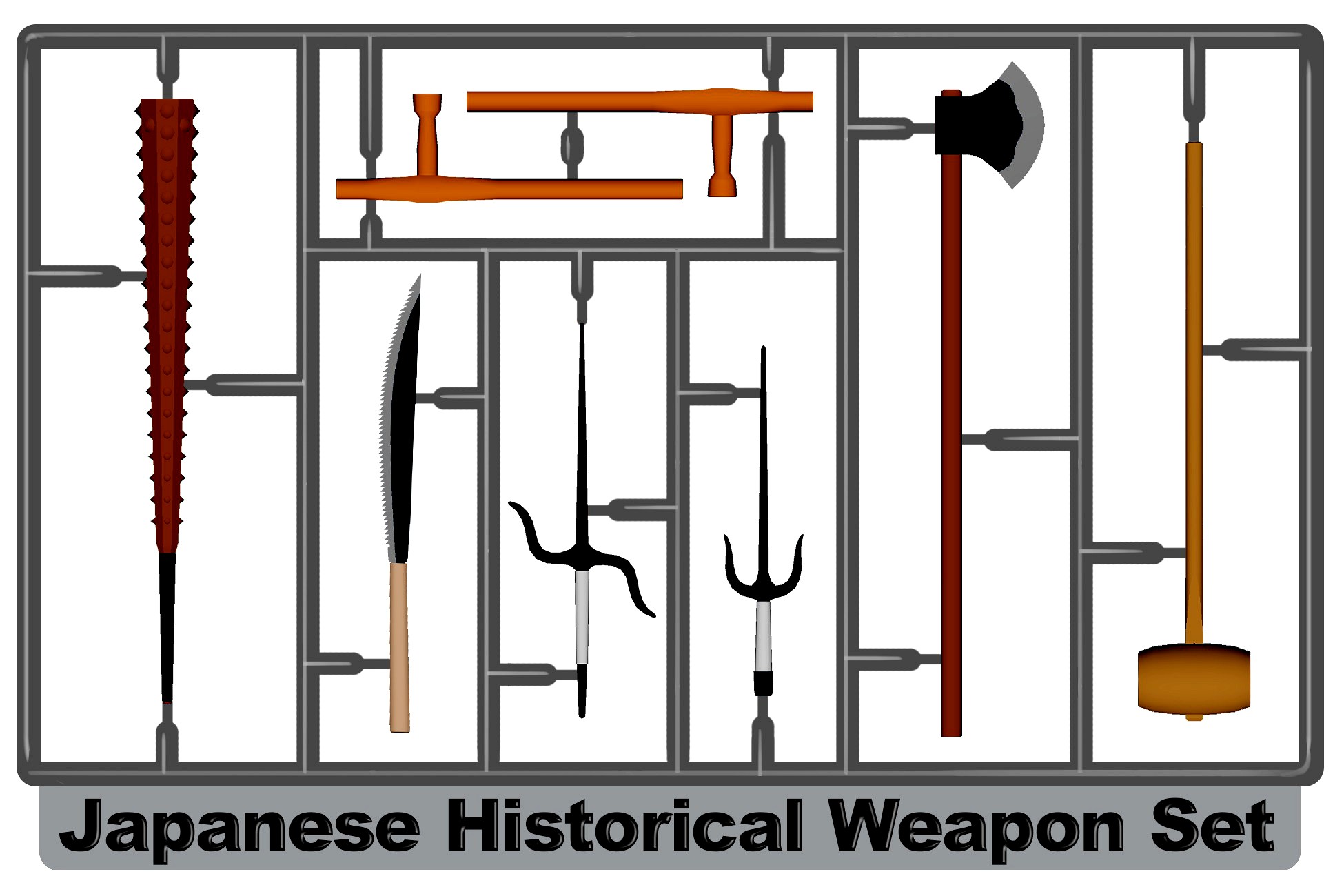 Japanese Historical Weapon Pack 3d model