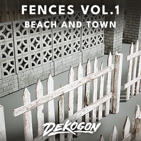 Fences VOL.1 - Beach and Town Modular (Nanite and Low Poly) 3d model