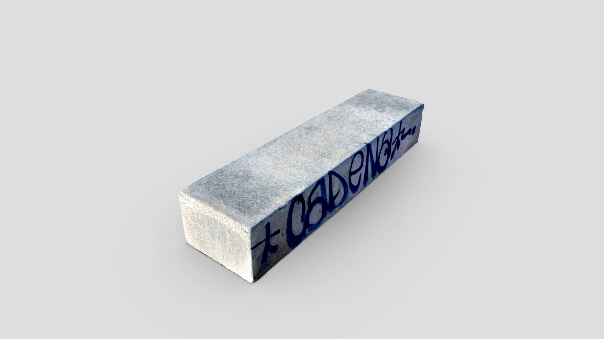 Concrete block bench 3d model