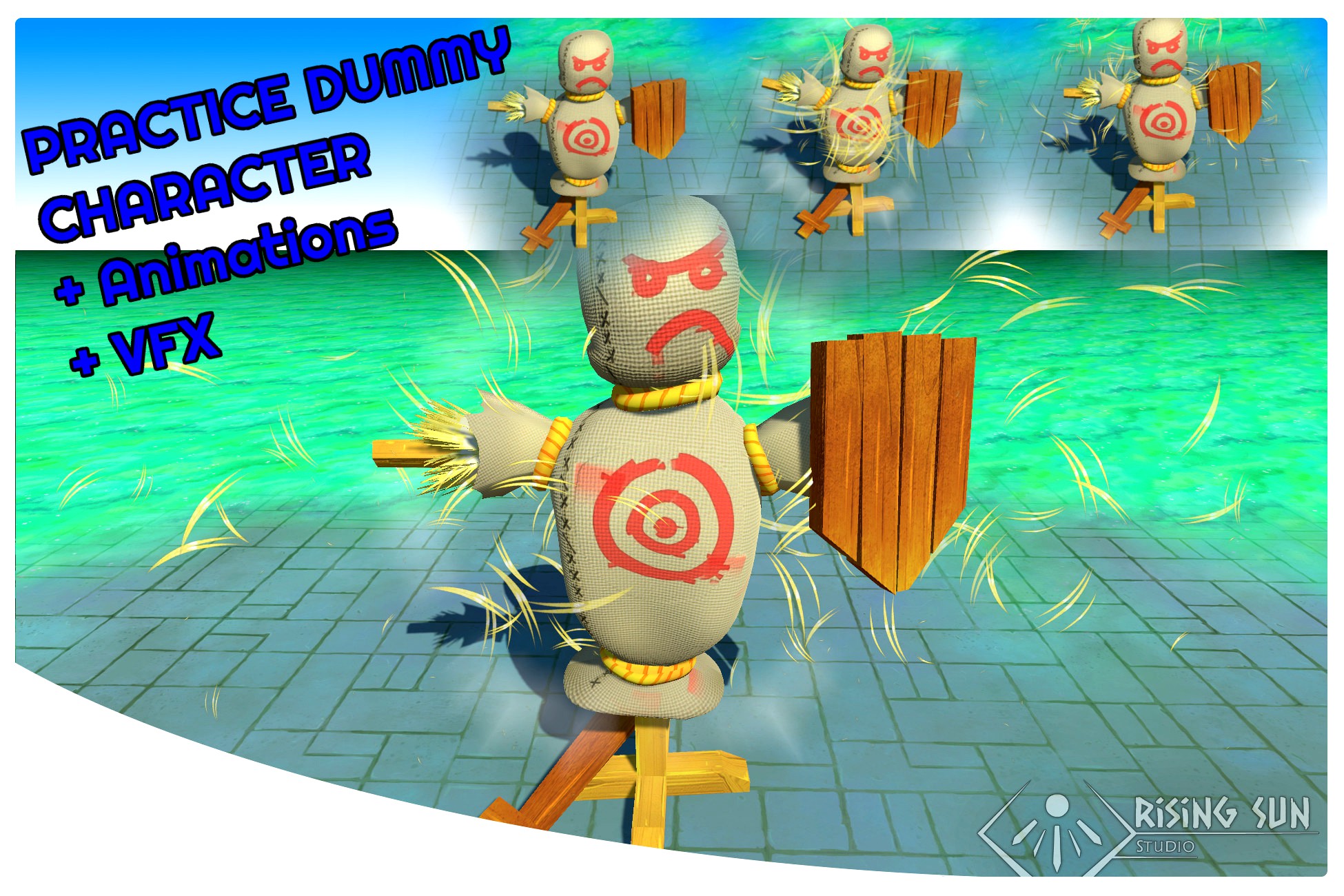 Practice Dummy Character | plus Animations and VFX 3d model