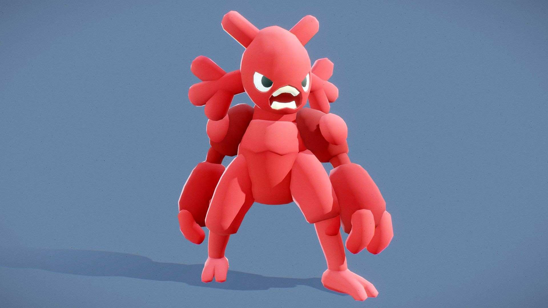 Cartoon Characters - Big Corallay Warrior 3d model