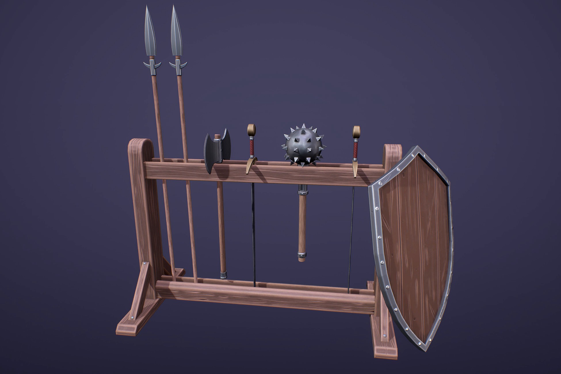 Stylized Medieval Weapons 3d model