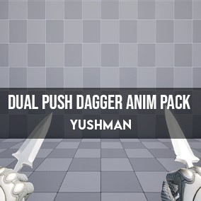 Dual Push Dagger Animation Pack 3d model