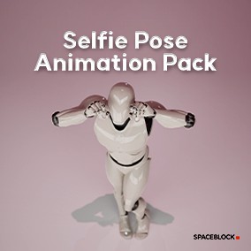 Selfie Pose Animation Pack 3d model