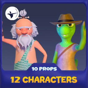 Stone Age Characters Pack 3d model