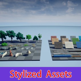 Stylized House Assets 3d model