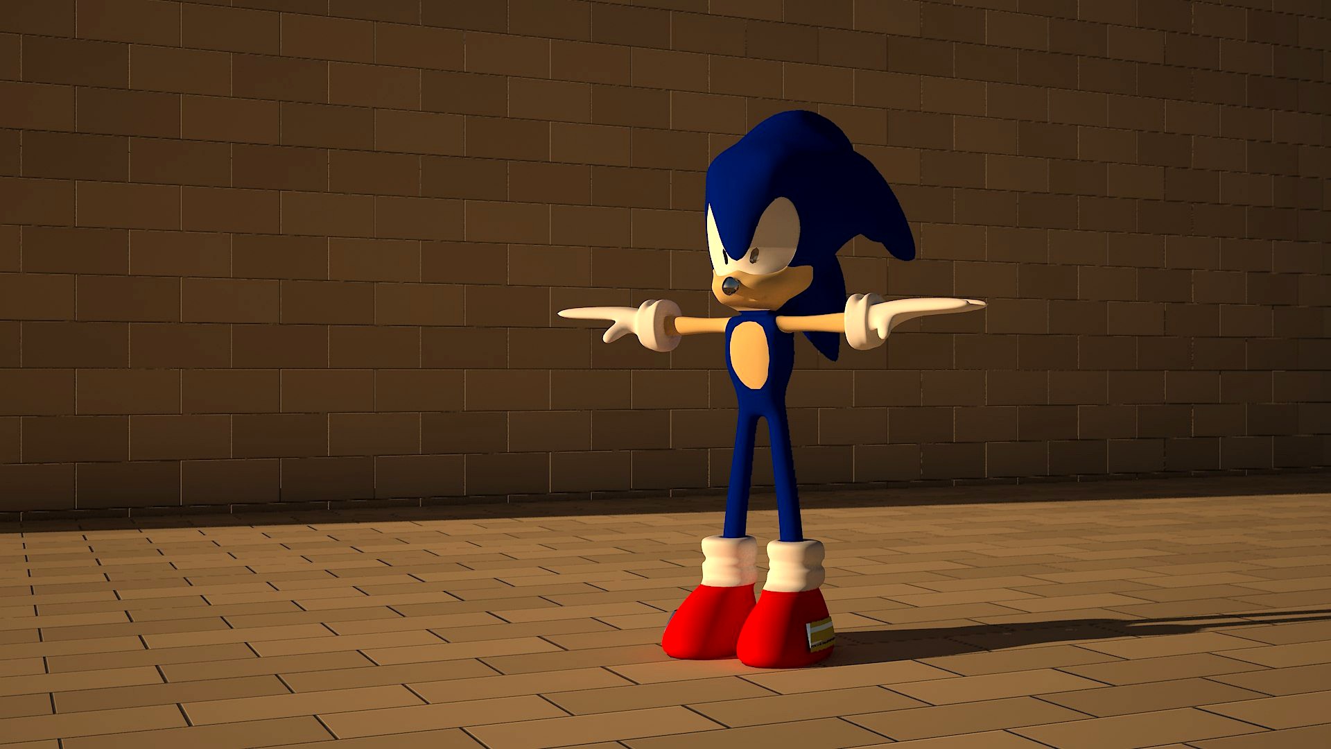 Sonic 3D High Poly model