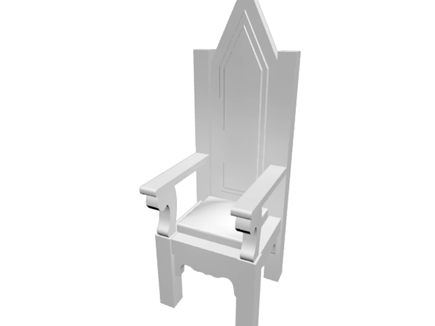 Simple throne 3d model