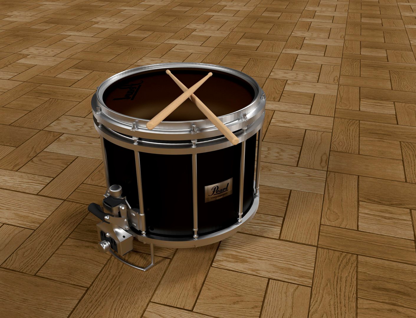 Pearl Marching Snare Drum 3d model