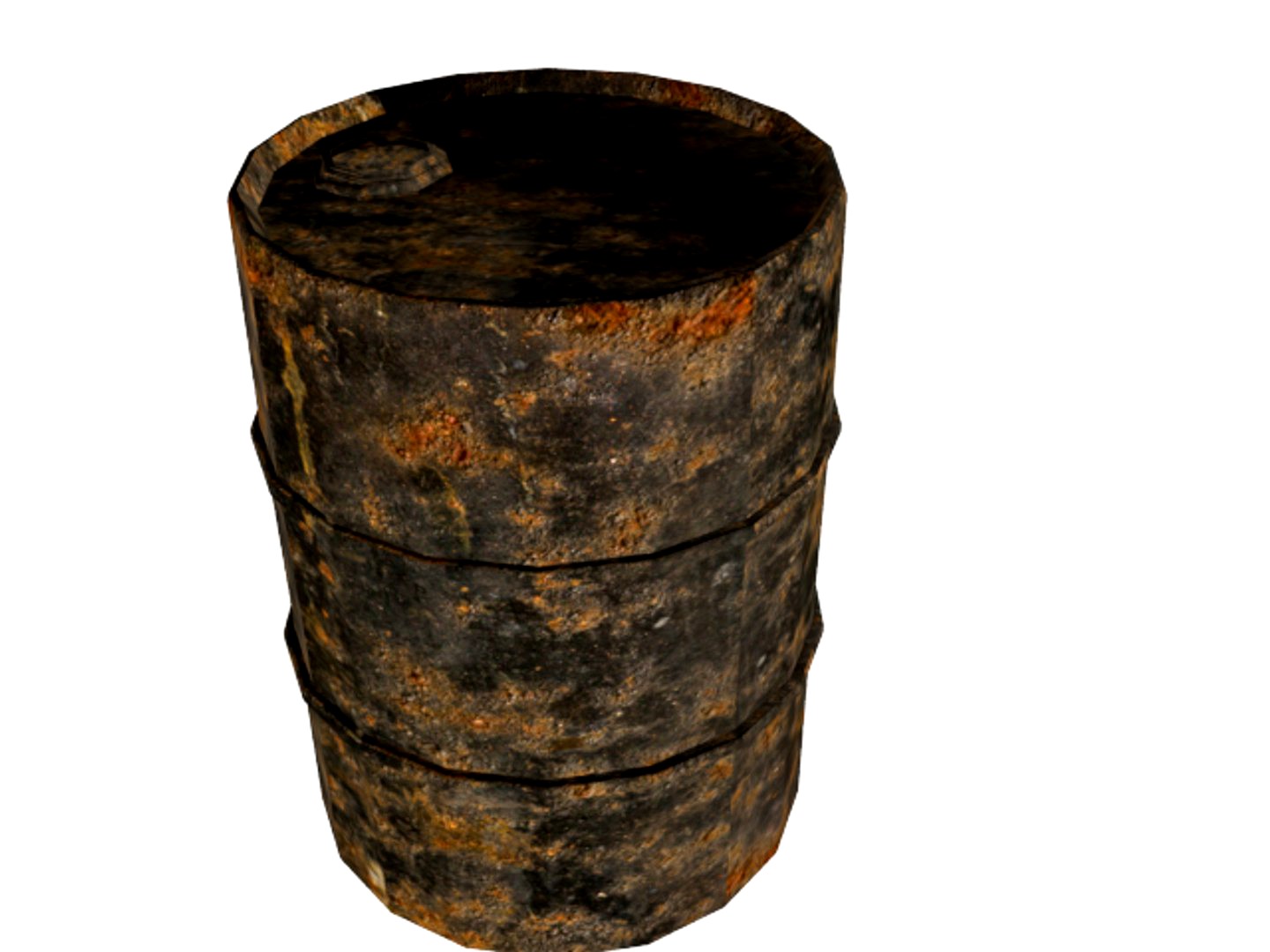 Rusty oil barrel 3d model