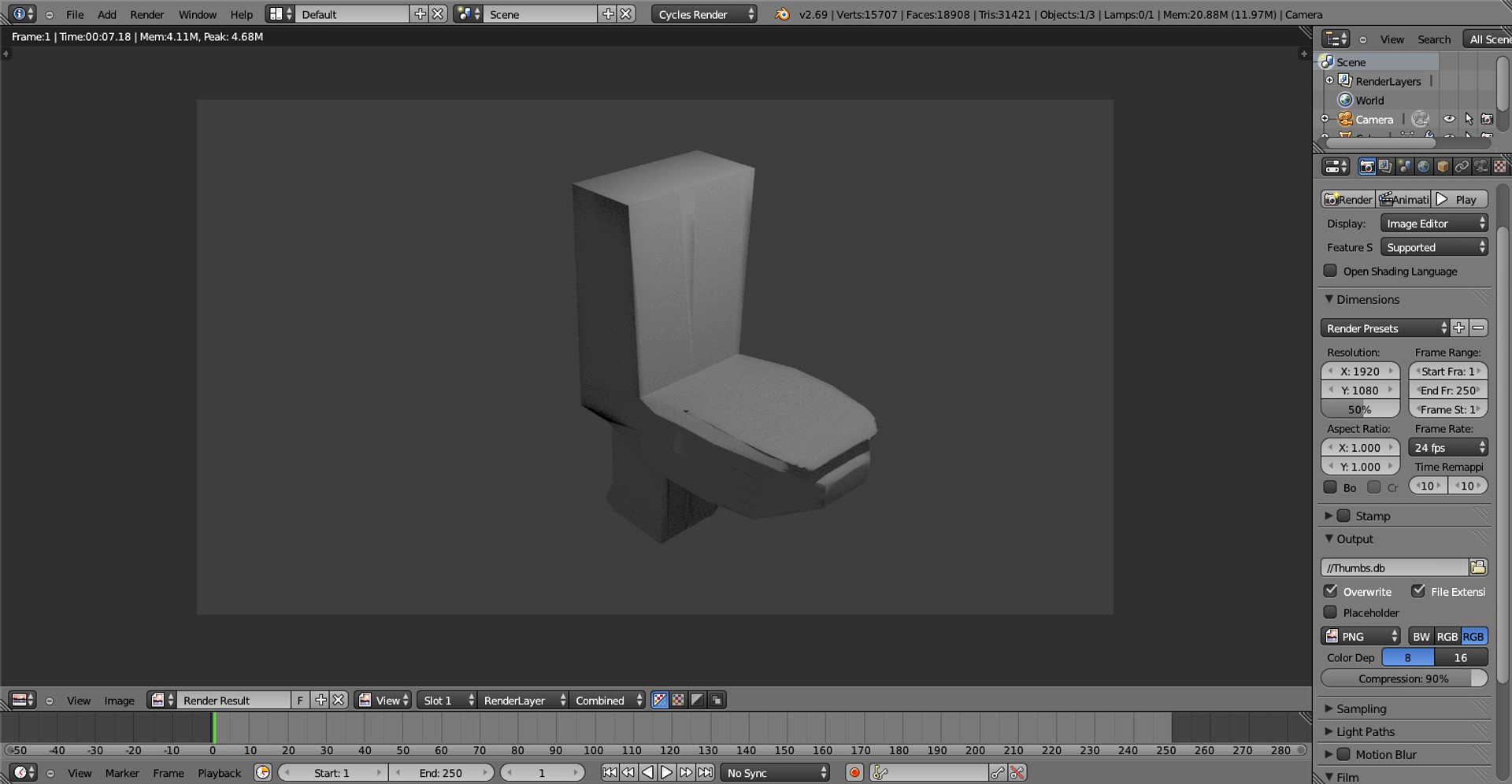 Toilet Prop 3d model