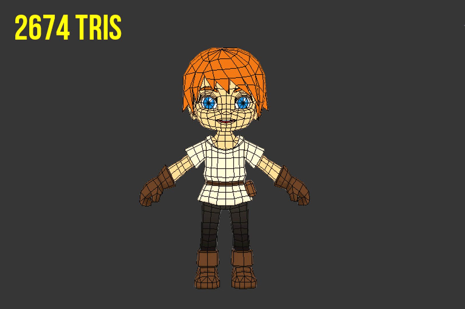 Game character animation pack 3d model