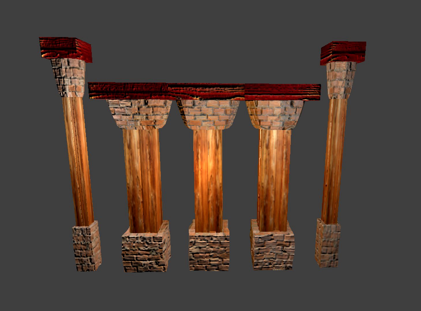 Wooden Pillar 3d model