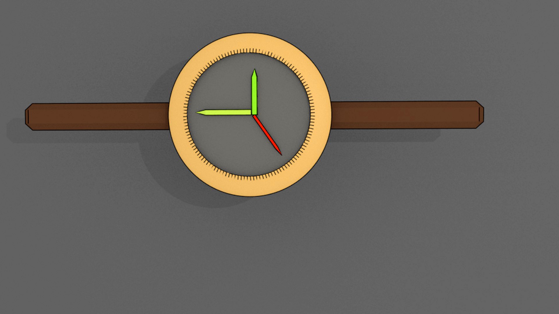 Simple Cartoon Watch 3d model