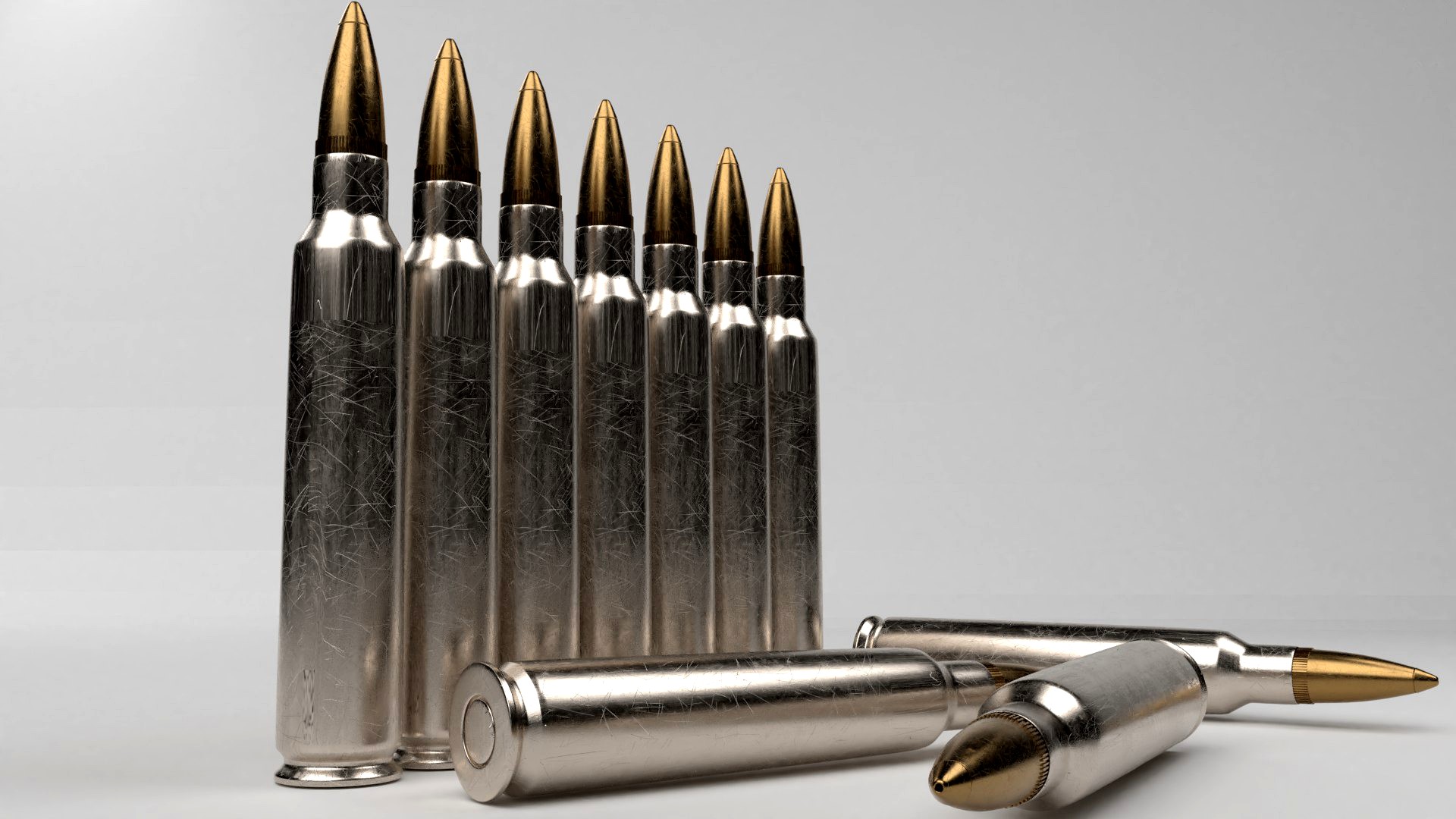 Bullets- Magnum Cartridges 3d model
