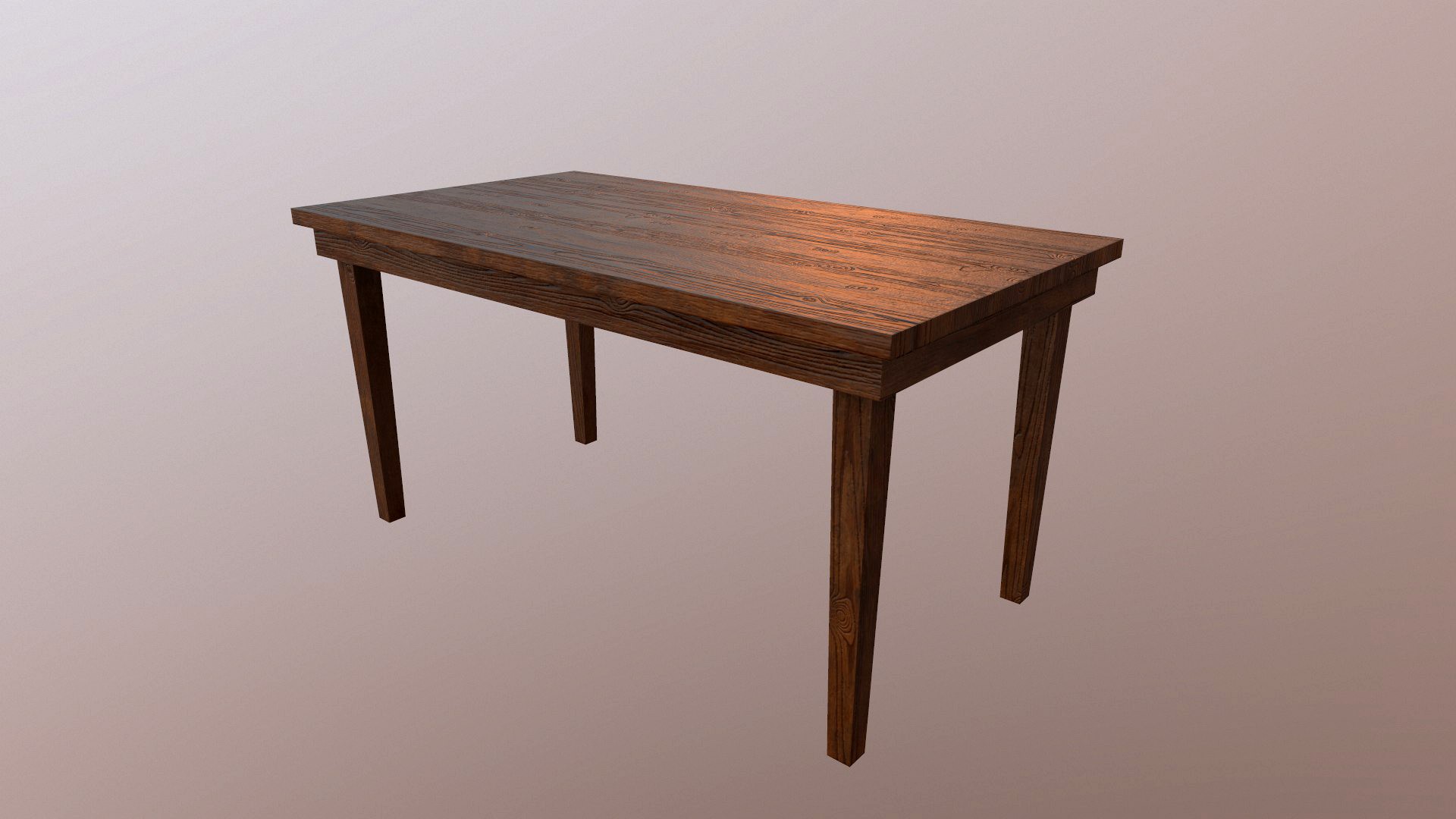 Wood PBR Table 3d model