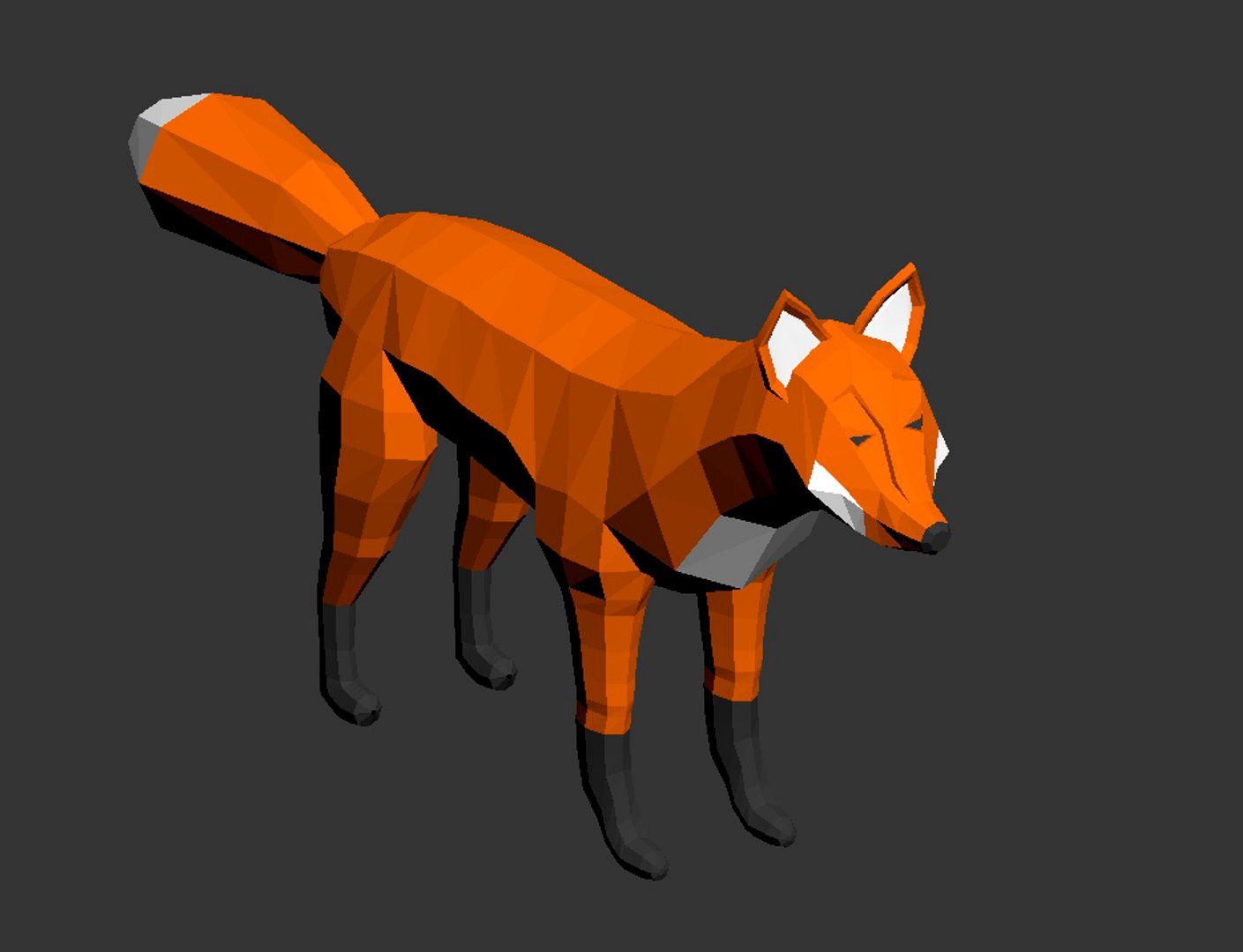 Low Poly Fox (Rigged) 3d model