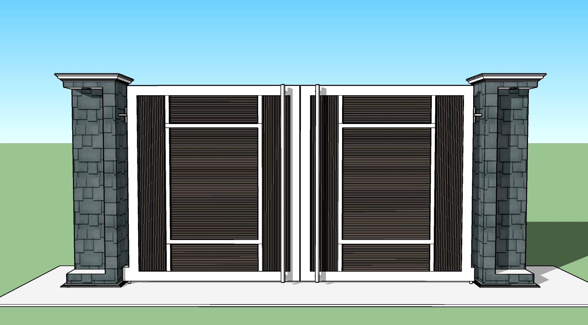 Modern Gate Design 3d model