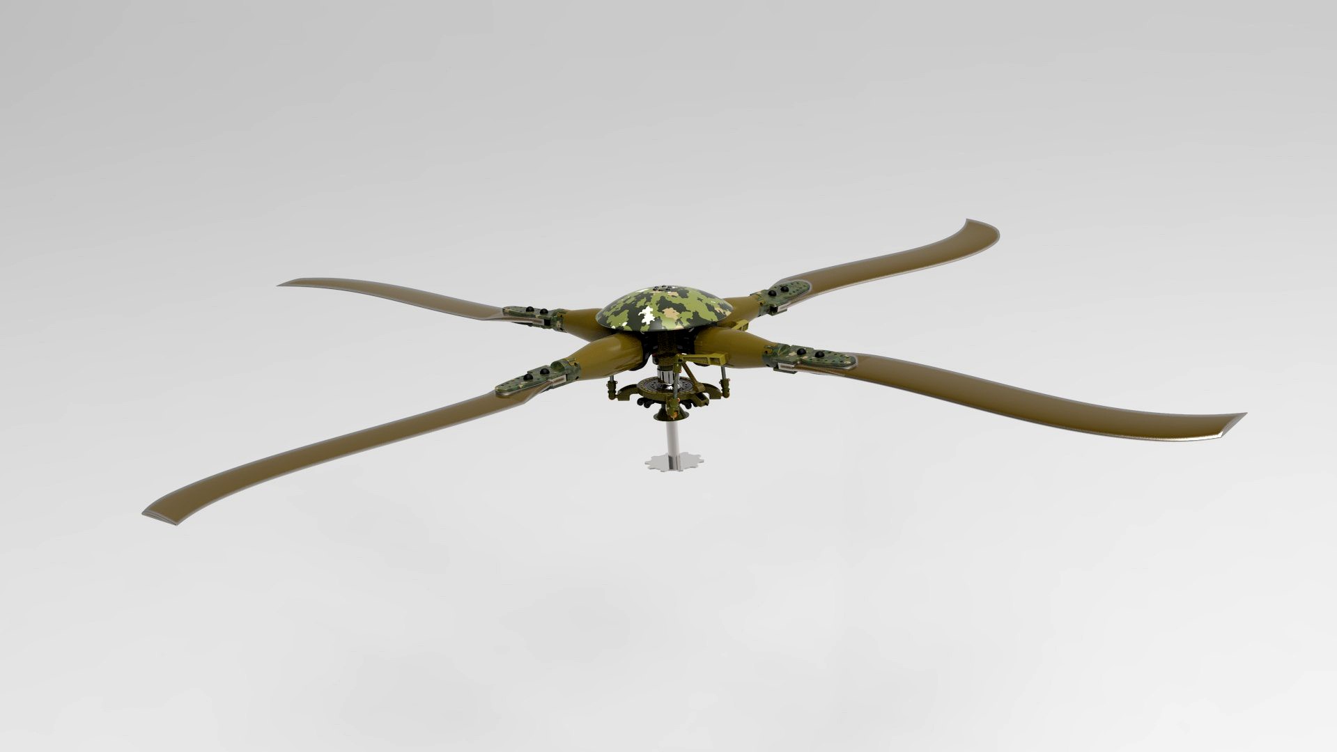 helicopter rotor system 3d model