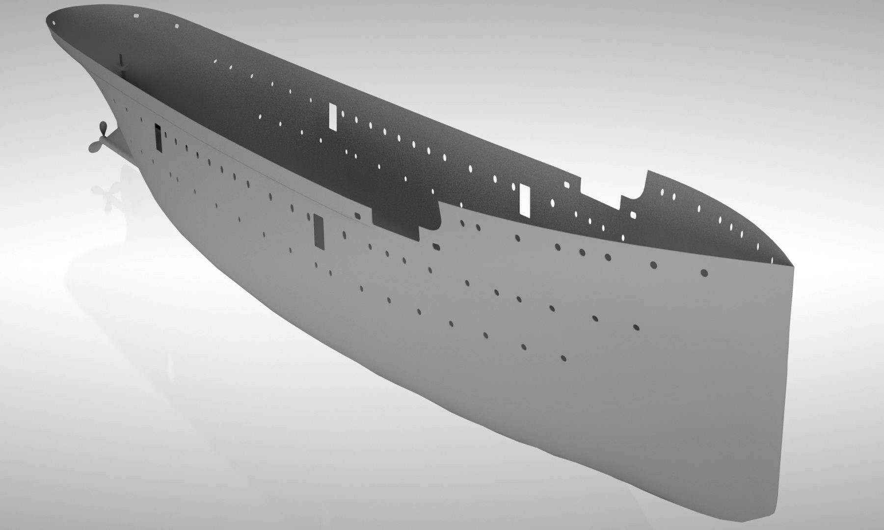 steamship hull 3d model