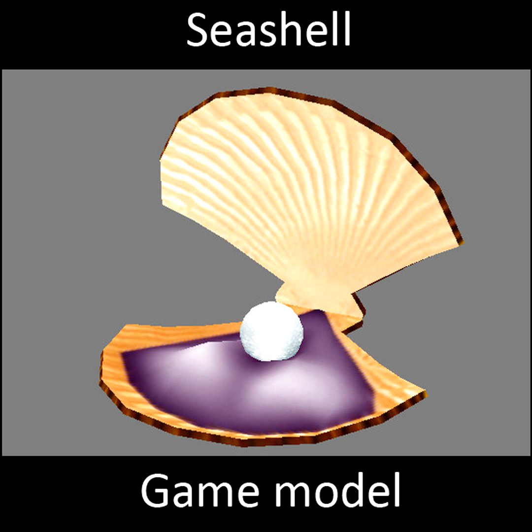 Seashell - Lowpoly 3d model