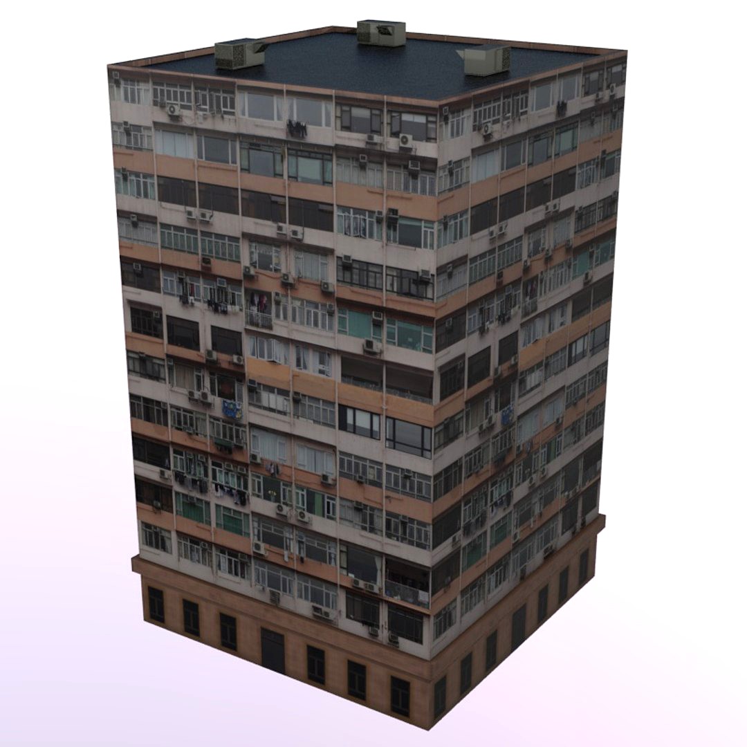 High Rise Apartment Building 1 3d model