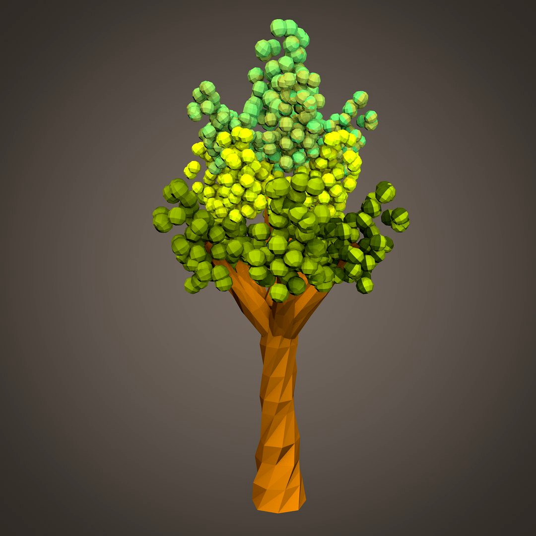 Cartoon Tree Low Poly 3d model