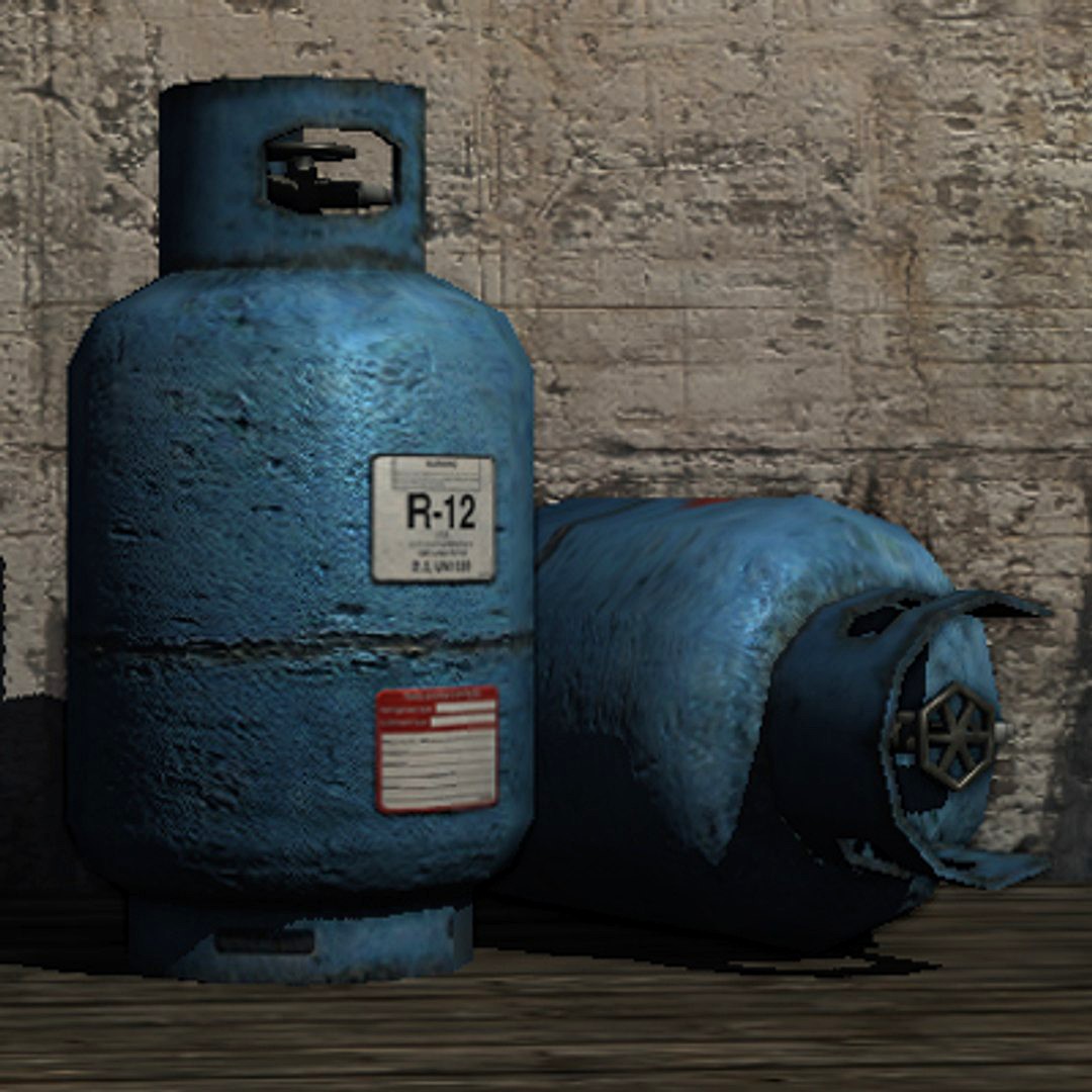 prop gas cylinder 3d model