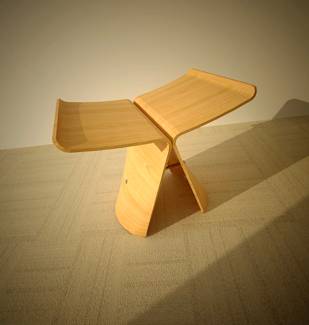 Butterfly Stool 3d model