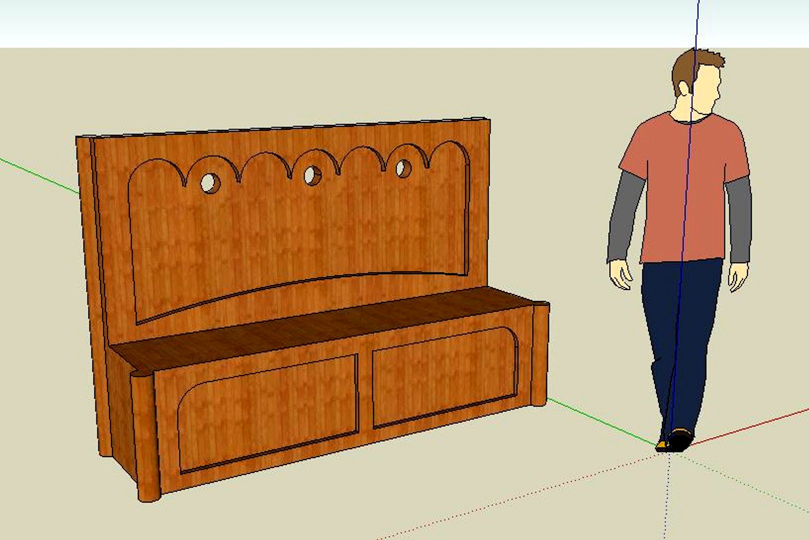 Medieval Bench 3d model