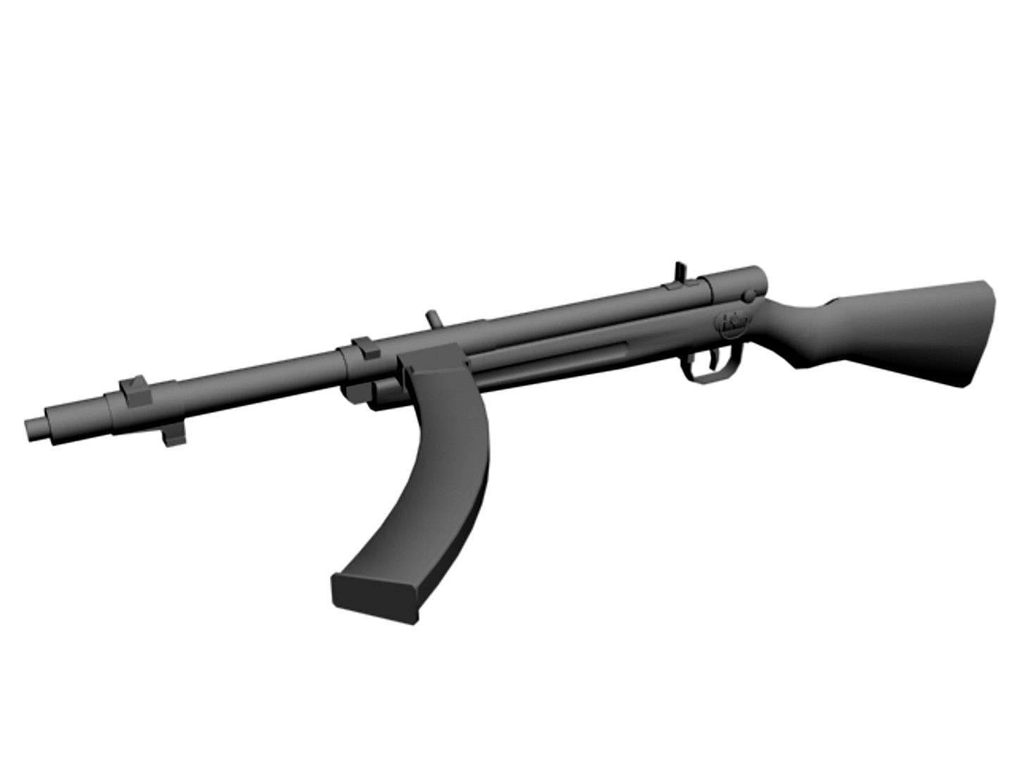 Type 100 submachine gun 3d model