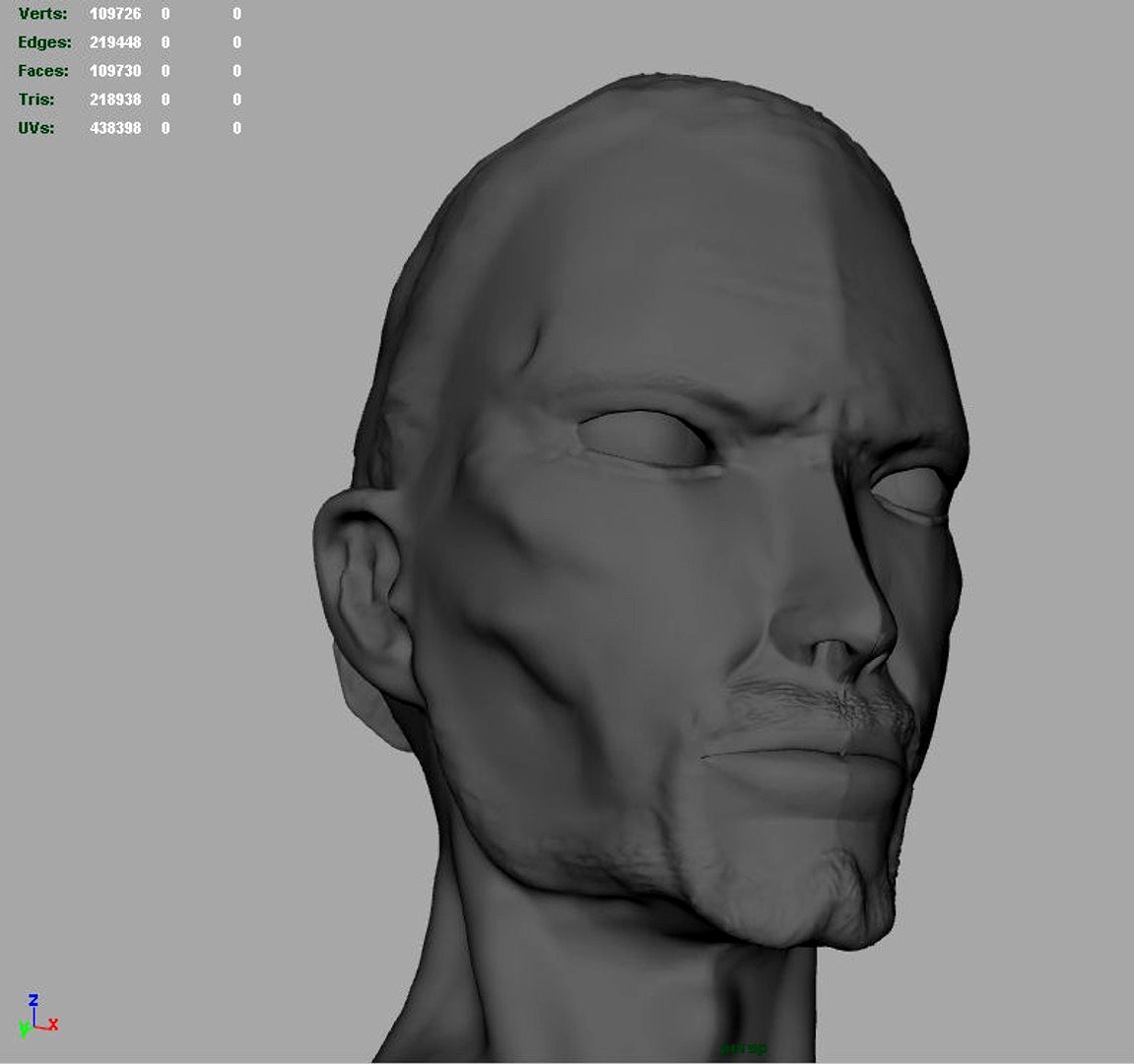 Samurai Head High Poly 3d model