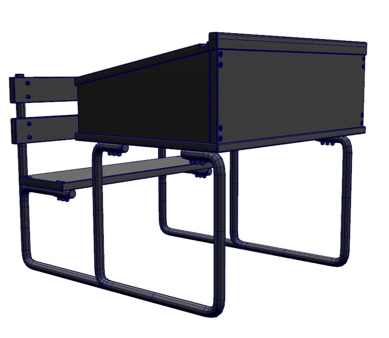 School Desk 3d model