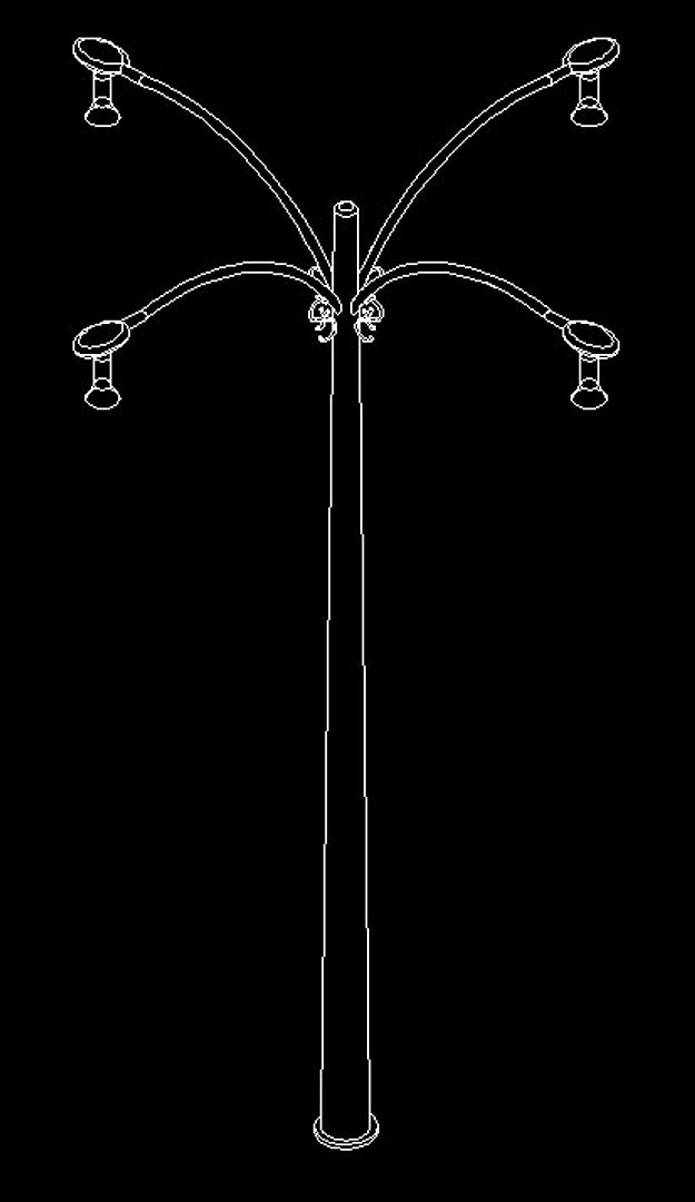 3d-light pole.3ds model