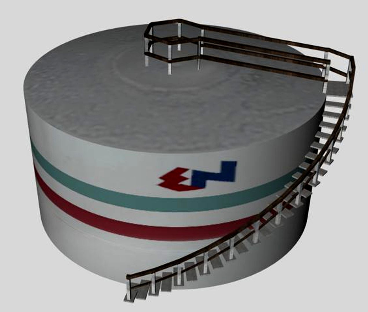 oil tank obj 3d model