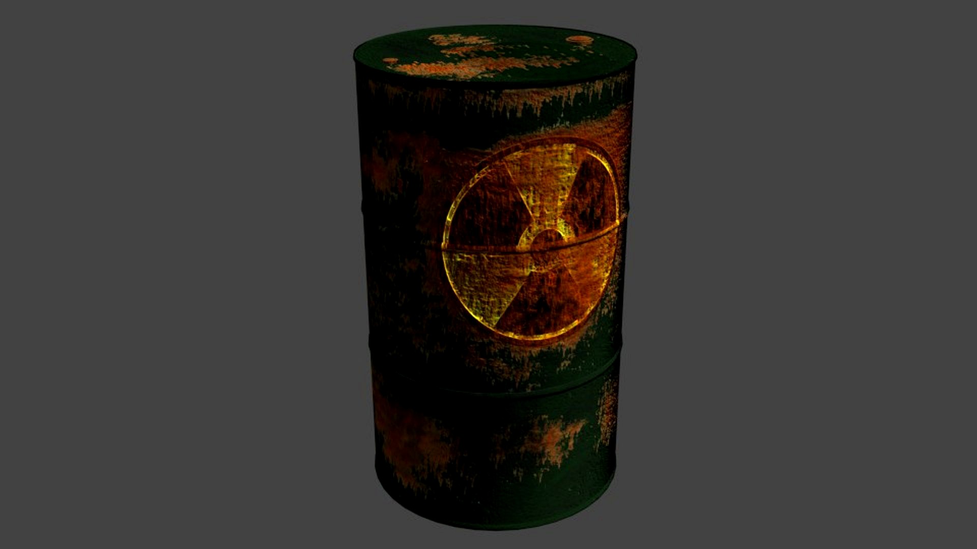 Radioactive waste barrel 3d model