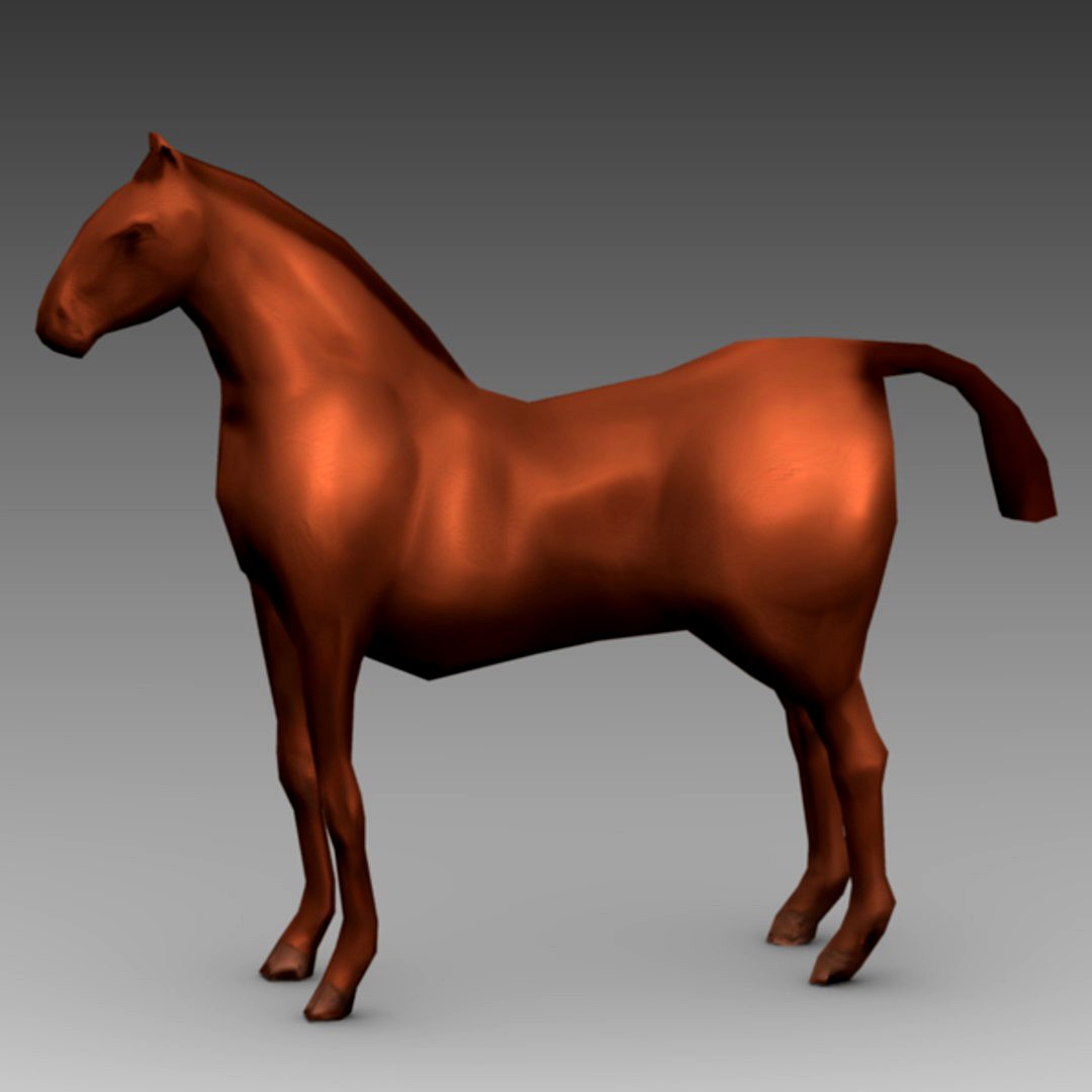 Low Poly Animated Horse 3d model