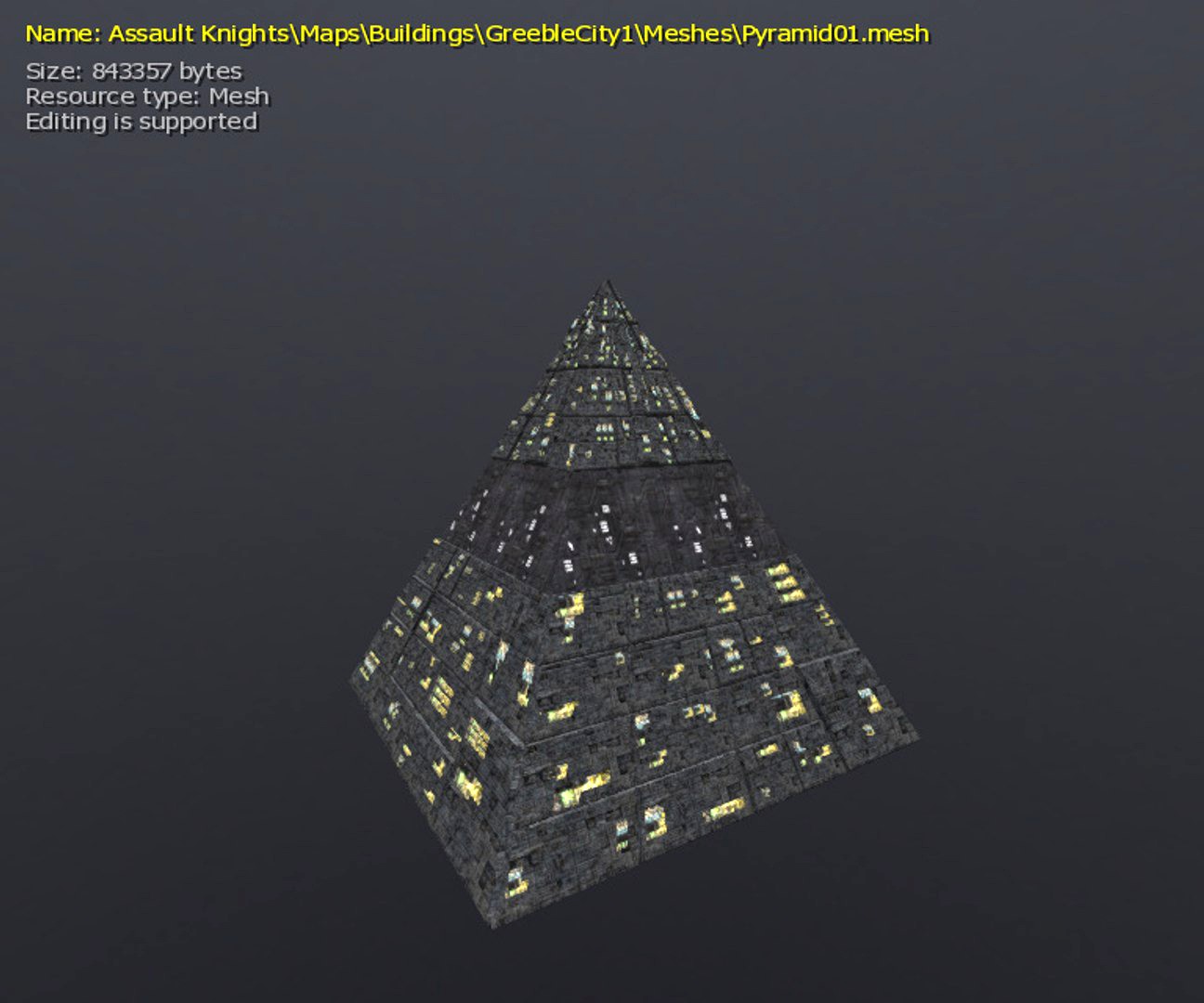 3D Greeble Pyramid NH model
