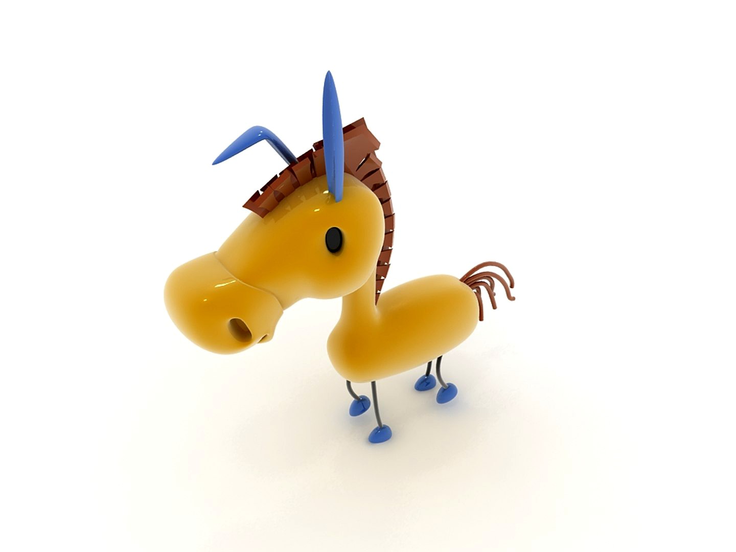 Cartoon Donkey Toy 3d model