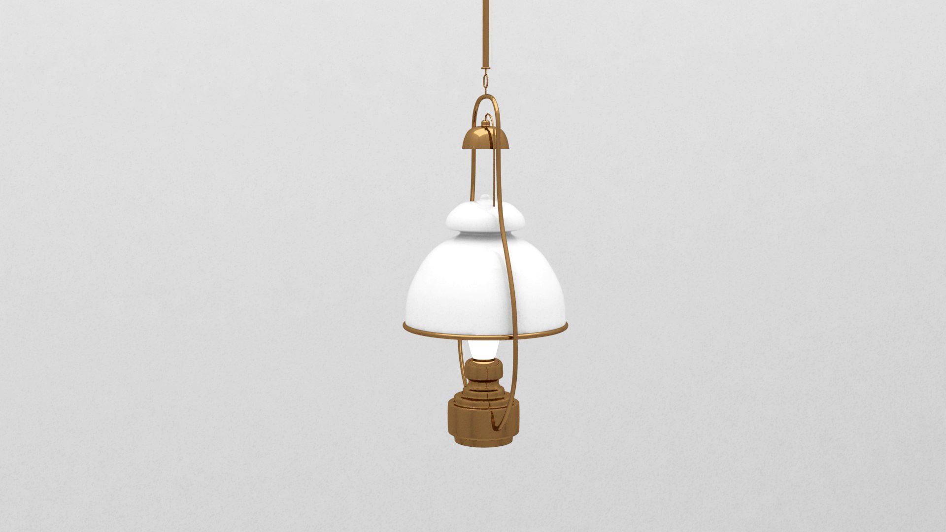 Retro oil lamp 3d model