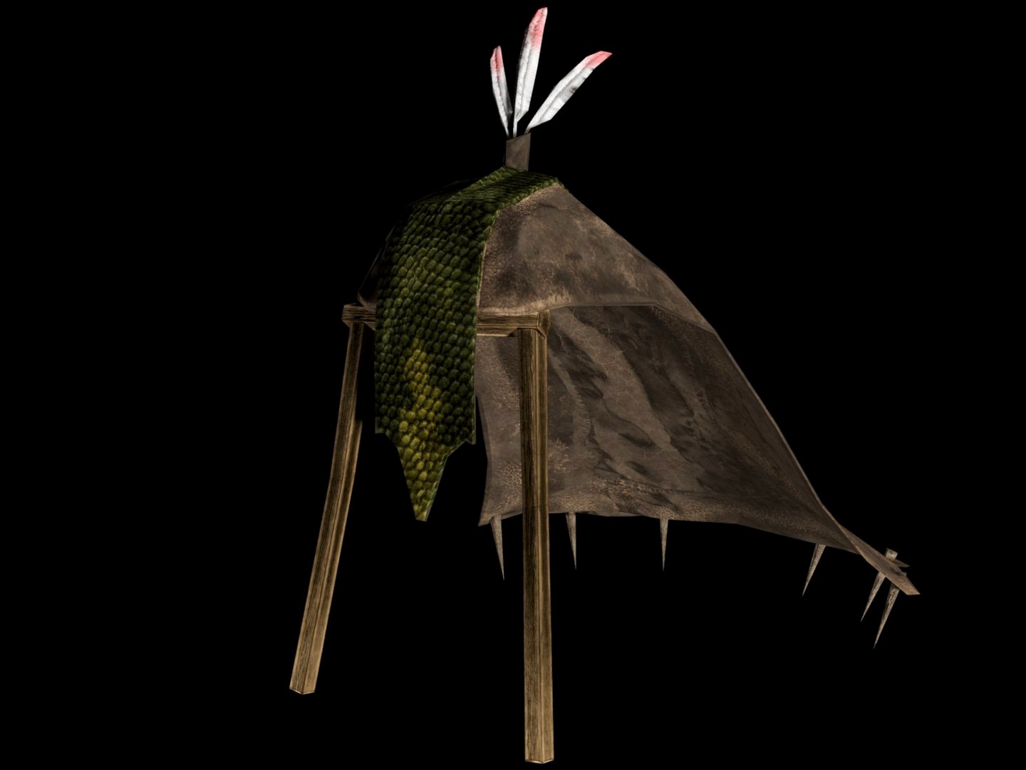 Argonian Tent low-poly 3d model