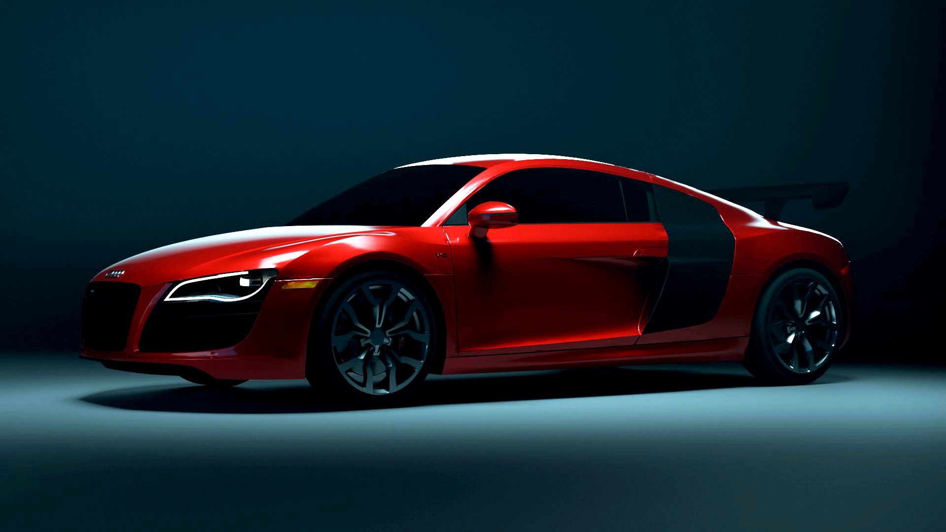 Audi R8 5.2 Low Poly game ready VR AR 3d model