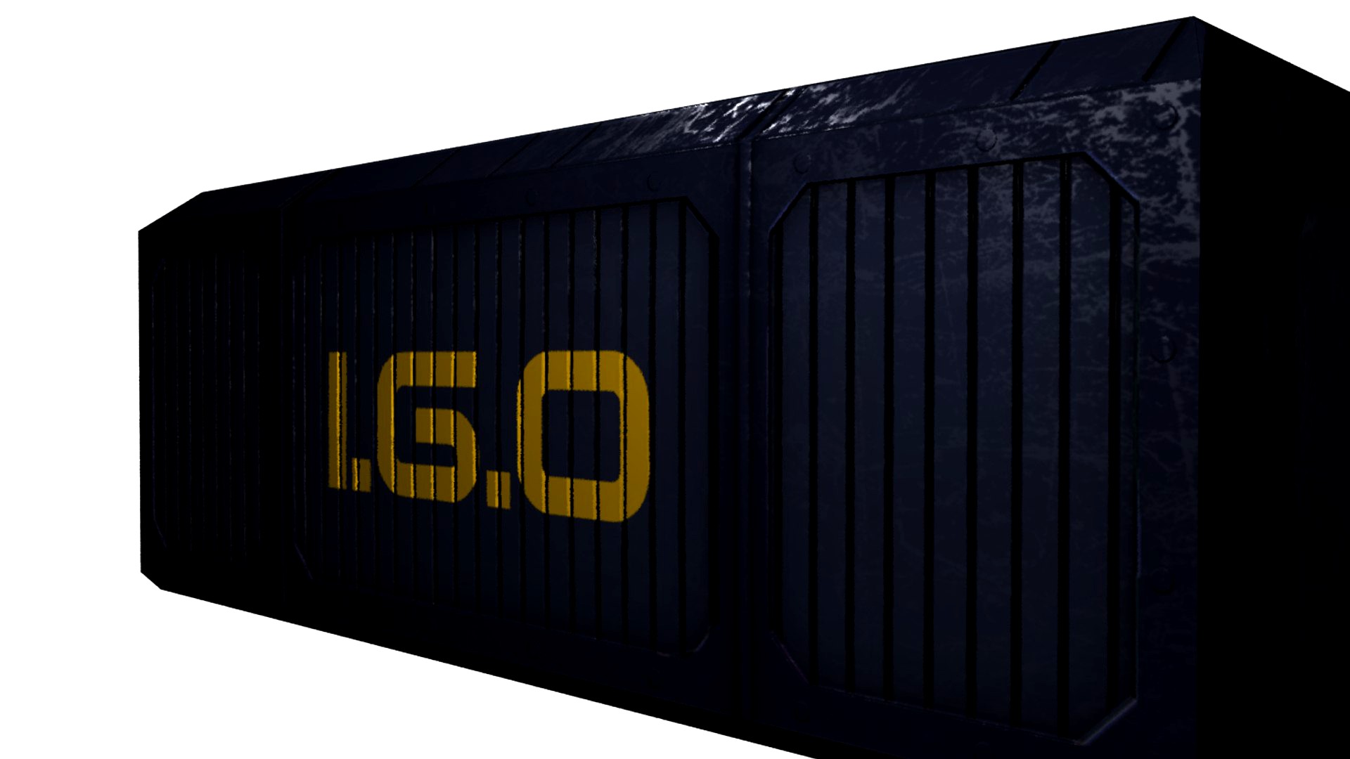 Low Poly Sci Fi Container 3d model