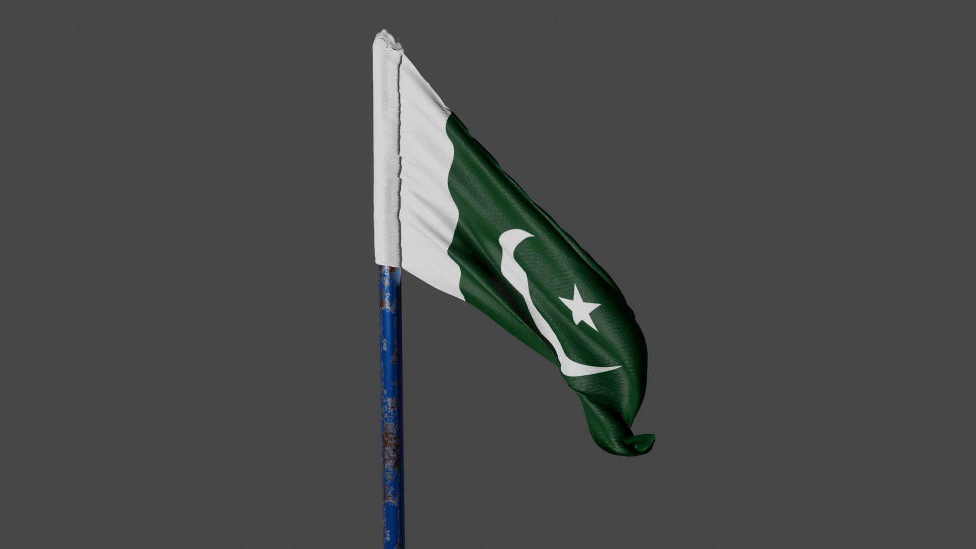 Pakistan Flag with animation 3d model