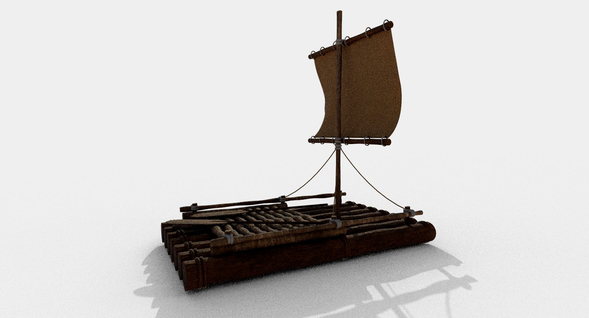 Wood Raft 3d model
