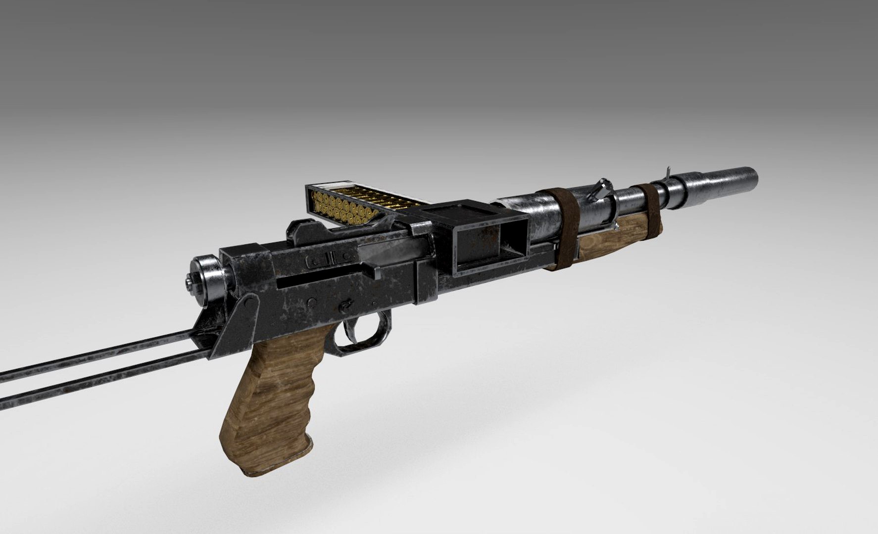 Metro assault rifle 3d model