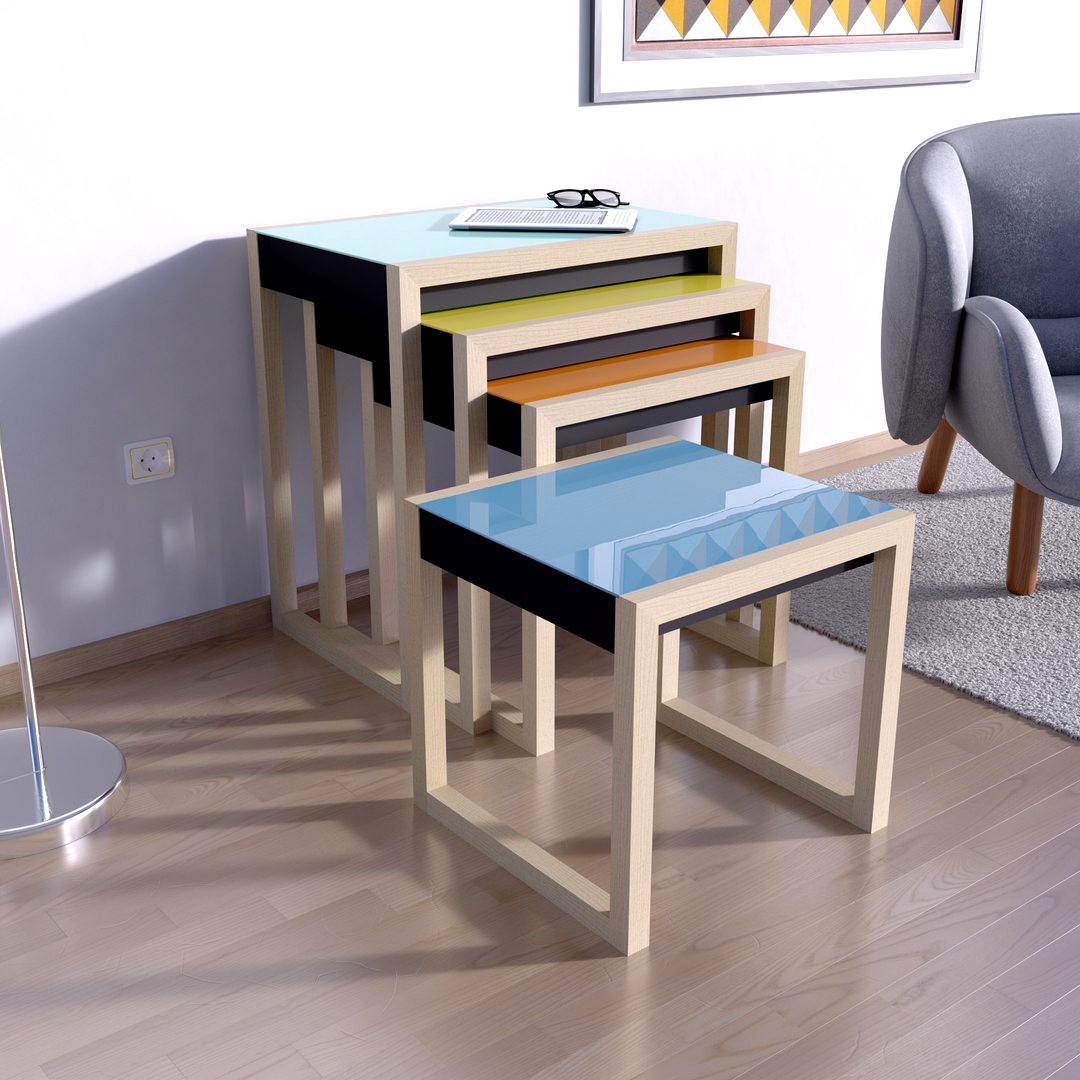Josef Albers Nesting Tables 3d model