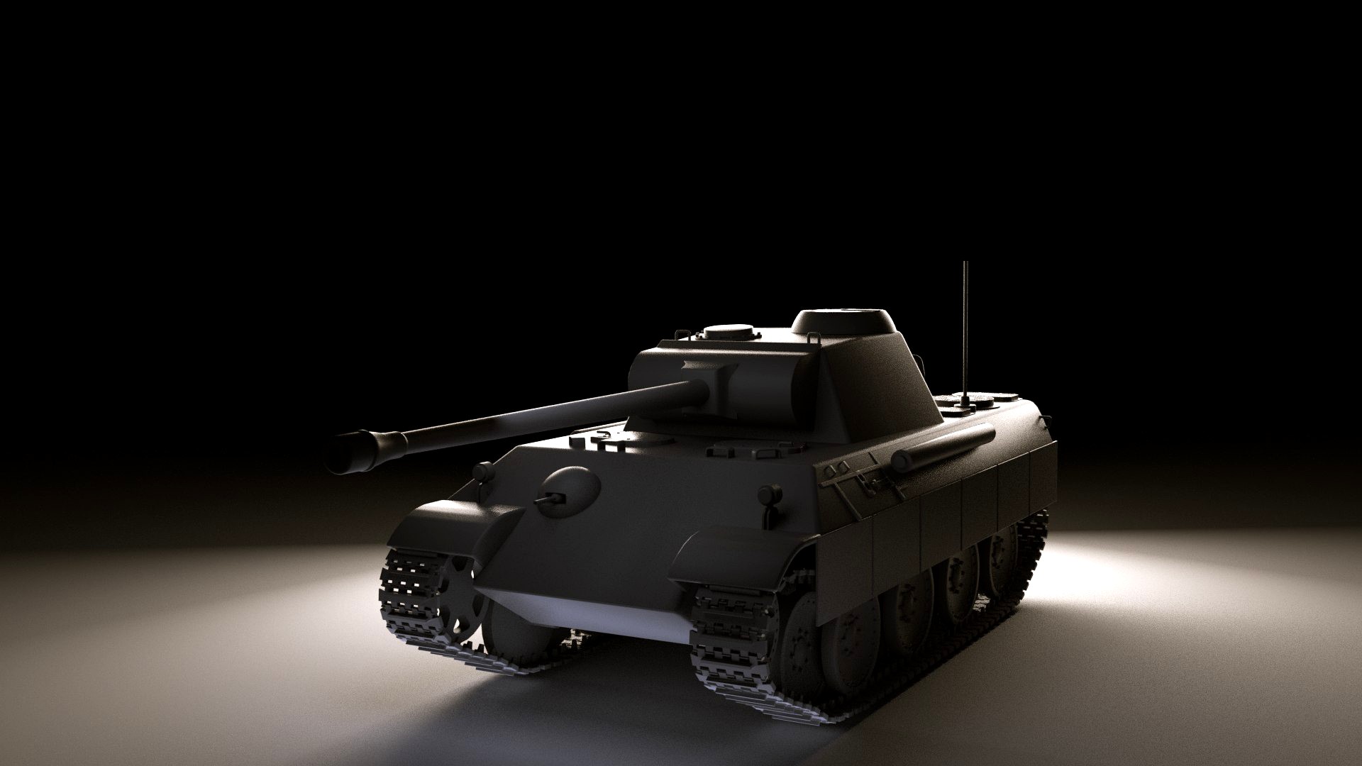 WW2 Panther tank 3d model